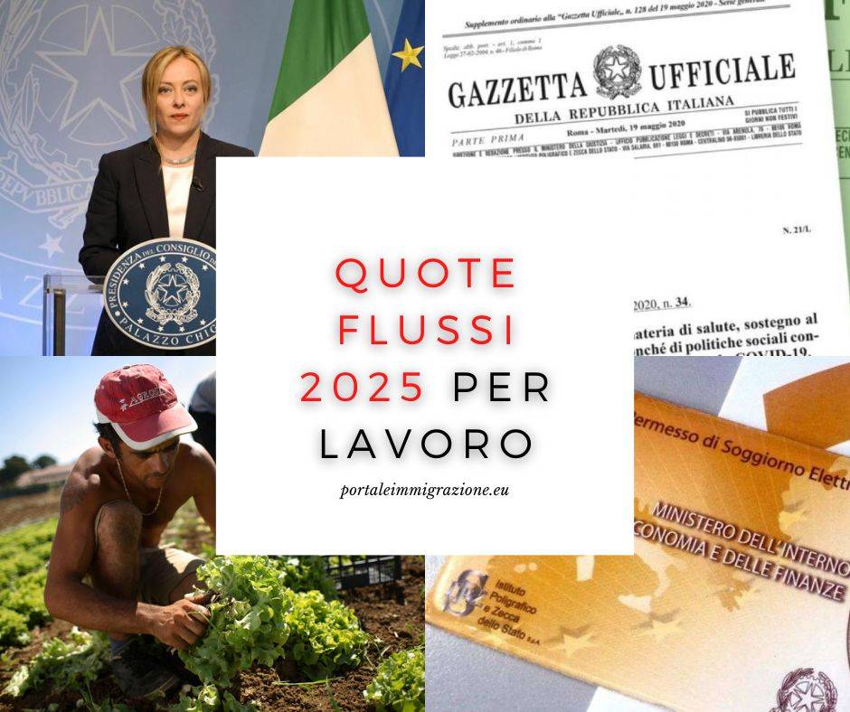 Flussi 2025 le quote per tipologie di lavoro – portale immigrazione